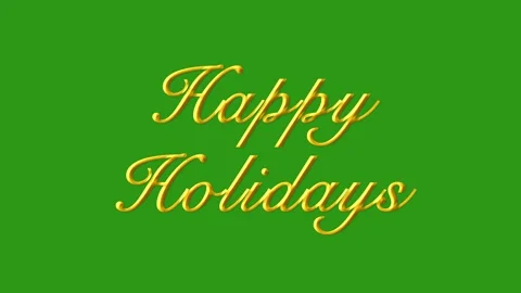 Happy holidays title animation on green ... | Stock Video | Pond5