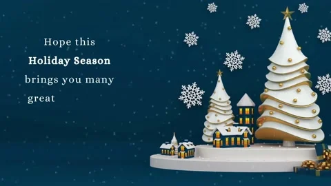 Happy Holidays TV Studio Set 50 - Virtua... | Stock Video | Pond5