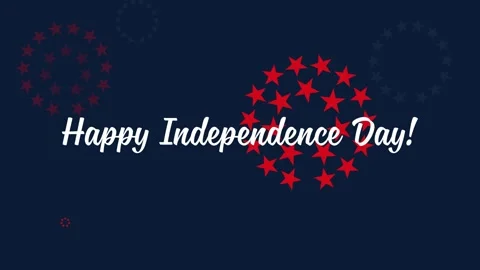 "Happy Independence Day" in a fun script... | Stock Video | Pond5