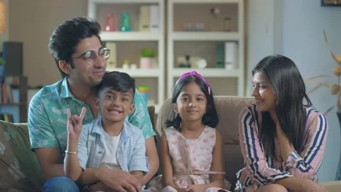 Happy Indian family including father, mo... | Stock Video | Pond5