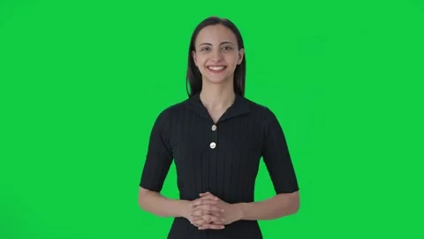 Happy Indian female news anchor smiling ... | Stock Video | Pond5