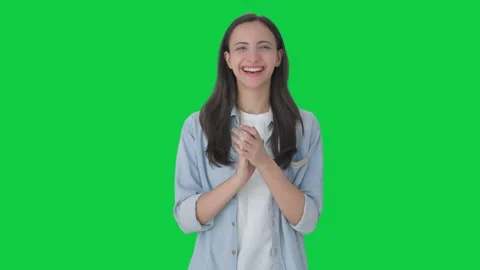 Happy Indian girl clapping and appreciat... | Stock Video | Pond5