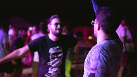 Happy Indian guys dancing at night club.... | Stock Video | Pond5