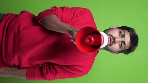 Happy indian Man Shouting Great News int... | Stock Video | Pond5