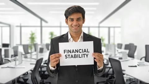 Happy Indian manager holding FINANCIAL S... | Stock Video | Pond5