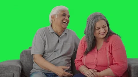 Happy Indian old couple talking to each ... | Stock Video | Pond5