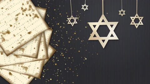 Happy Jewish Passover. Star of david and... | Stock Video | Pond5
