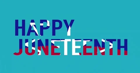 Happy Juneteenth Holiday Animation with ... | Stock Video | Pond5
