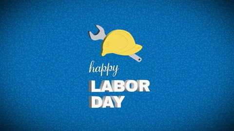 Happy Labor day animated greetings, labo... | Stock Video | Pond5