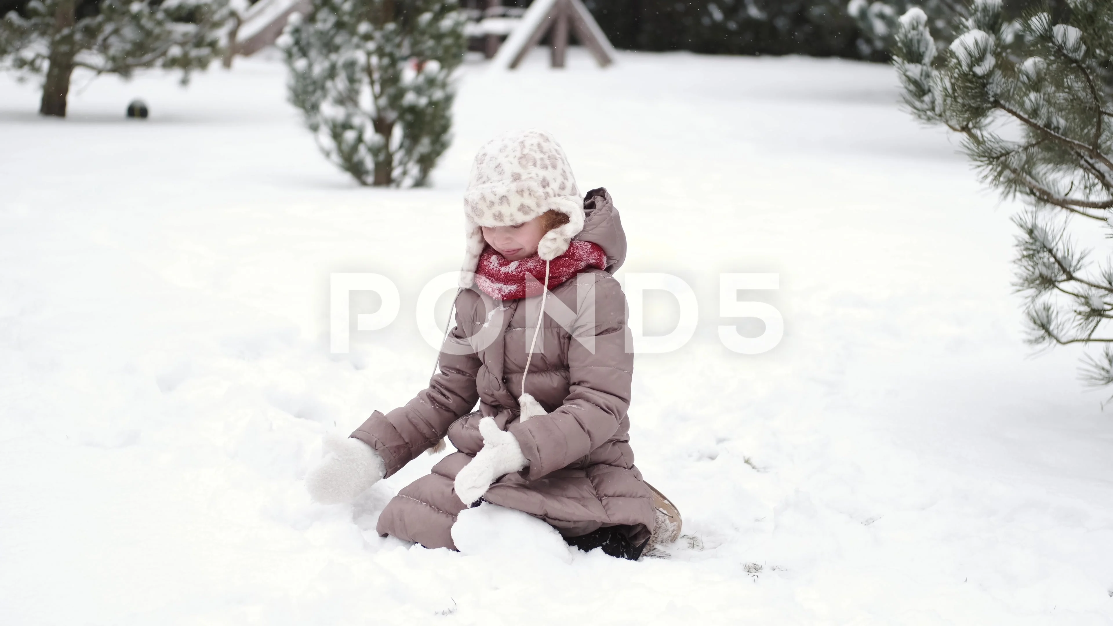 Girl Eating Snow