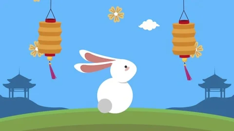 happy mid autumn festival animation with... | Stock Video | Pond5