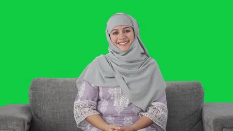 Happy Muslim woman greeting with Adaab G... | Stock Video | Pond5
