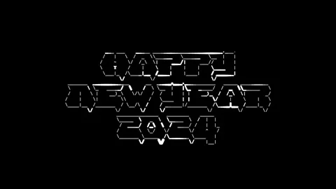 Happy New Year 2024 ascii animation loop... | Stock Video | Pond5