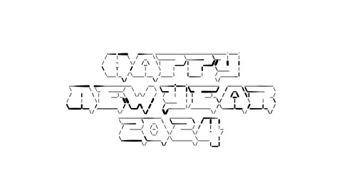 Happy New Year 2024 ascii animation on w... | Stock Video | Pond5