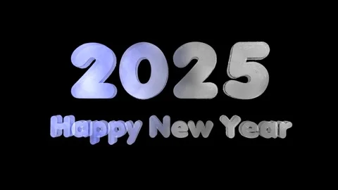Happy New Year 2025. Funny text animatio... | Stock Video | Pond5