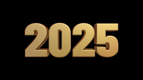 Happy New Year 2025 green screen chroma ... | Stock Video | Pond5
