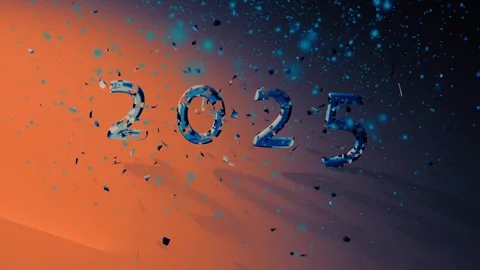 Happy new year 2025 message with glitter... | Stock Video | Pond5