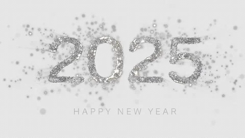 Happy New Year 2025 particle isolated tr... | Stock Video | Pond5