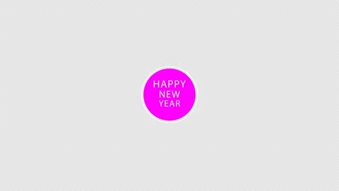 HAPPY NEW YEAR animated text in circle o... | Stock Video | Pond5