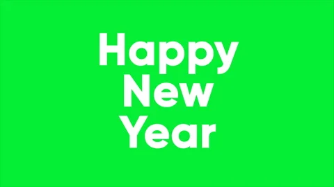 Happy new year text animation green scre... | Stock Video | Pond5