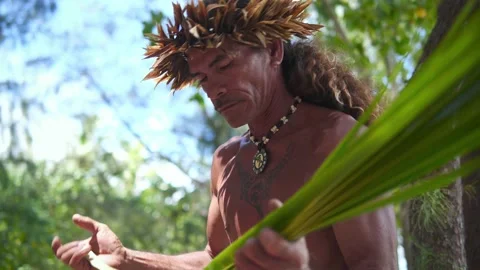 Happy Polynesian Pacific islander man ma... | Stock Video | Pond5