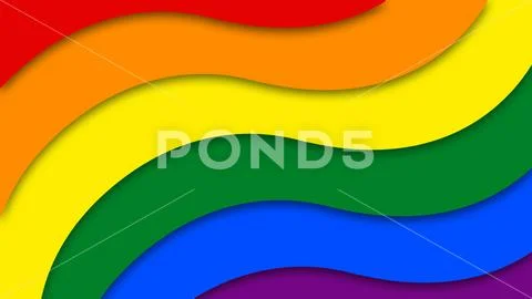 Happy Pride Month LGBT Rainbow Pride Flag Wave Background ~ Clip Art ...