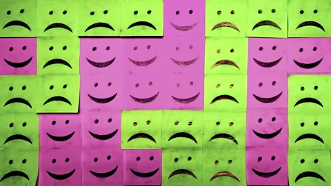 happy sad sad happy loop mood-changing | Stock Video | Pond5