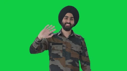 Happy Sikh Indian Army man saying Hello ... | Stock Video | Pond5