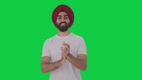Happy Sikh Indian man clapping and appre... | Stock Video | Pond5