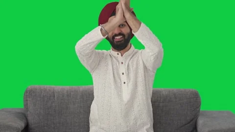 Happy Sikh Indian man clapping and appre... | Stock Video | Pond5