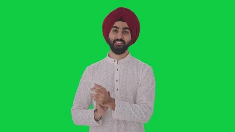 Happy Sikh Indian man clapping and appre... | Stock Video | Pond5