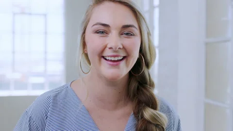 Happy, smile and face of a creative happ... | Stock Video | Pond5