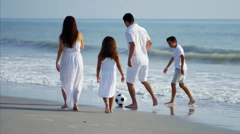 Happy Spanish family having fun with bal... | Stock Video | Pond5