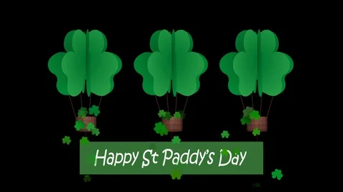 Happy St Patricks day animation with had... | Stock Video | Pond5