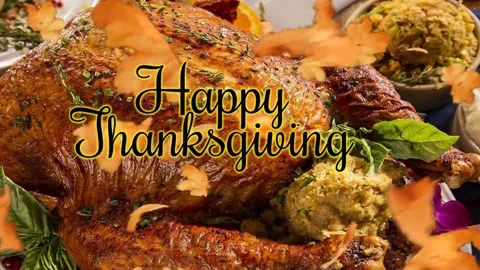 Happy Thanksgiving 13 - Virtual Green Sc... | Stock Video | Pond5