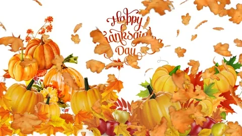 Happy Thanksgiving 15 - Virtual Green Sc... | Stock Video | Pond5