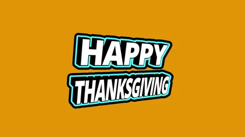 HAPPY THANKSGIVING 3D Bouncy Text Animat... | Stock Video | Pond5