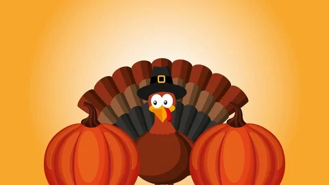 happy thanksgiving celebration with turk... | Stock Video | Pond5