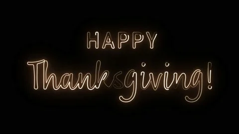 Happy thanksgiving retro neon banner on ... | Stock Video | Pond5