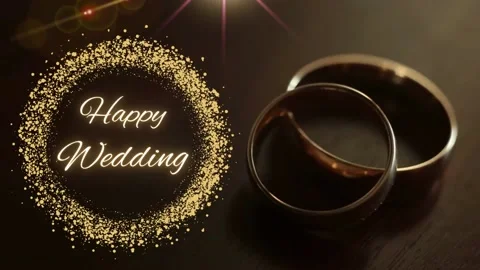 Happy Wedding greetings video clip | Stock Video | Pond5