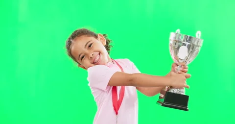 Happy, winning and face of child with a ... | Stock Video | Pond5