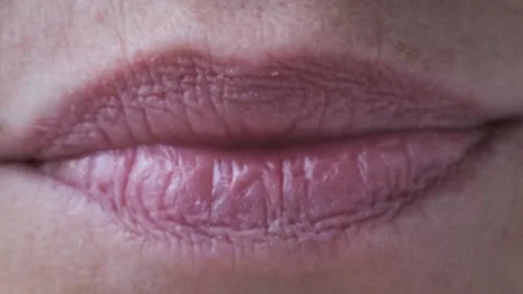 happy woman smiling, puts lips together ... | Stock Video | Pond5