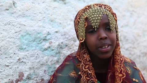 Harari Girl In Traditional clothing, Har... | Stock Video | Pond5