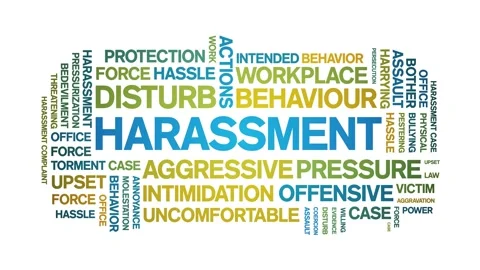 Harassment animated word cloud,tag anima... | Stock Video | Pond5