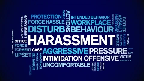 Harassment animated word cloud,tag anima... | Stock Video | Pond5
