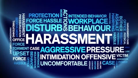 Harassment animated word cloud,tag anima... | Stock Video | Pond5