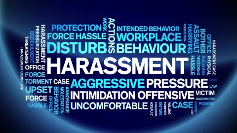 Harassment animated word cloud,tag anima... | Stock Video | Pond5