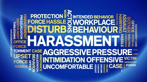 Harassment animated word cloud,tag anima... | Stock Video | Pond5