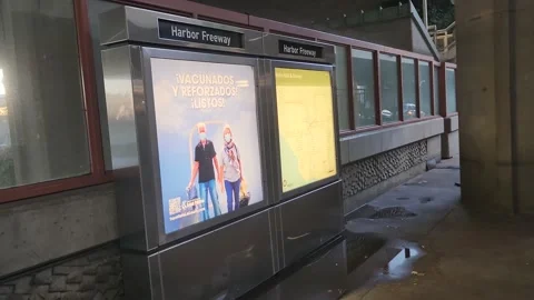 Harbor Freeway Public Transit Station Si... | Stock Video | Pond5