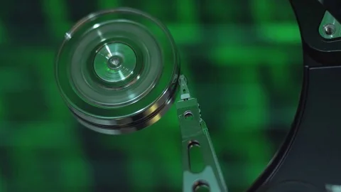 Hard Disk Drive, green screen in reflect... | Stock Video | Pond5